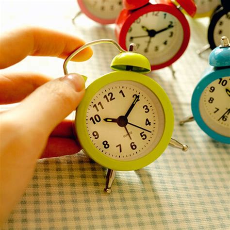 Alarm Clock Cute Mini Metal Small Alarm Clock Elec Grandado