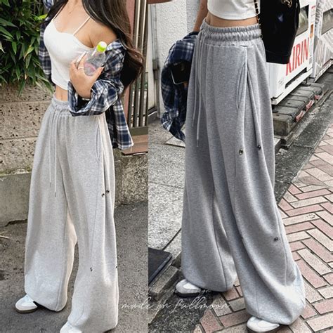 [신상할인 6천원세일]세가지 핏 버튼 롱 와이드 트레이닝 팬츠 Jct 에이블리