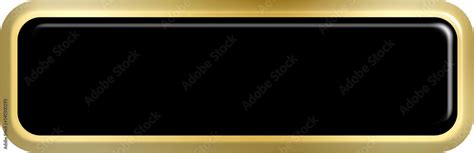 Black Gold Rectangle Texture Click Web 3d Button Stamp Golden Elegant