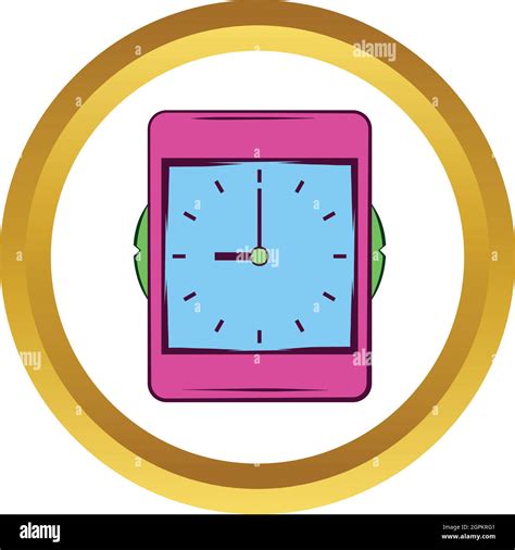Pink Alarm Clock Vector Icon Cartoon Style Stock Vector Image Art Alamy