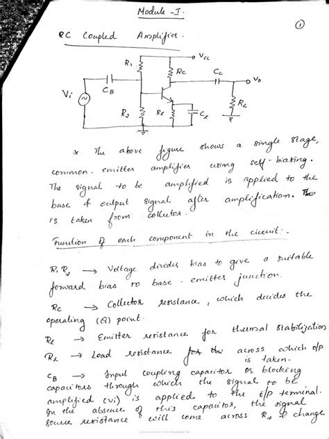 Rc Coupled Amplifier Pdf
