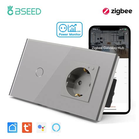 Bseed Zigbee Light Switch 123 Way With Zigbee Socket With Metering