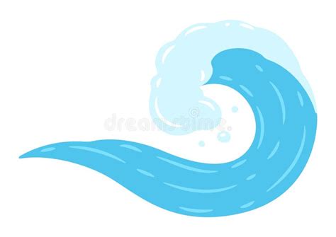 Illustration Of Wave With Sea Foam Ocean Or Water Splash Stock Vector Illustration Of