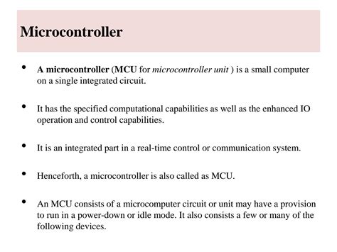 SOLUTION Microprocessors And Microcontrollers Types And Architecture Of Microcontrollers