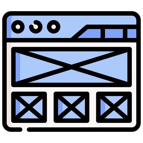 Generic Outline Color Wireframe Icon