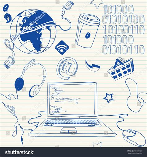 Programmer Stuff Doodles Stock Vector Royalty Free 121550101 Shutterstock