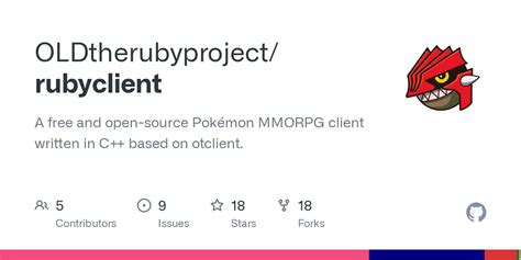 Github Oldtherubyprojectrubyclient A Free And Open Source Pokémon