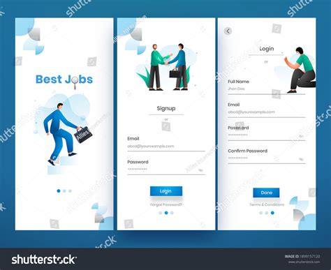 Set Ui Ux Gui Screens Best Stock Vector Royalty Free 1899157120