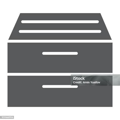 아카이브 스토리지 문자 모양 아이콘 사무실과 작업 폴더 표시 벡터 그래픽 흰색 배경 Eps 10 솔리드 패턴 가구에 대한 스톡 벡터 아트 및 기타 이미지 Istock