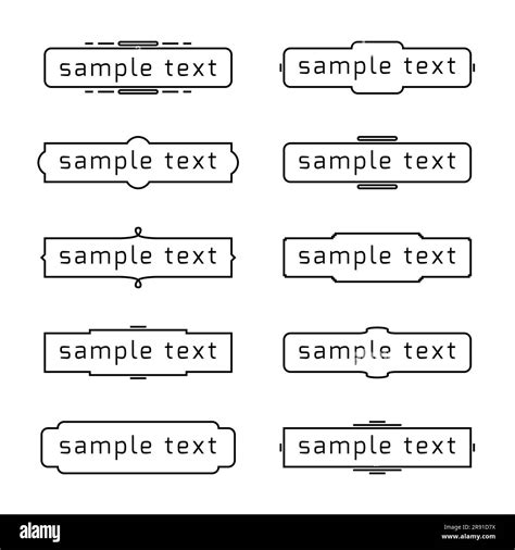 Simple Rectangle Text Frames Line Frame Template For Your Text Line