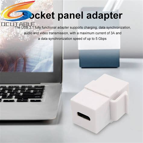 Usb 3 1 Type C คยสโตน ตวเมย เปน ตวเมย แจค คปเปลอร แทรก ซอกเกต สายเคเบล พอรต