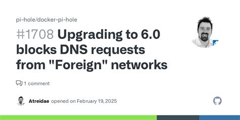Upgrading To Blocks DNS Requests From Foreign Networks Issue Pi Hole Docker Pi
