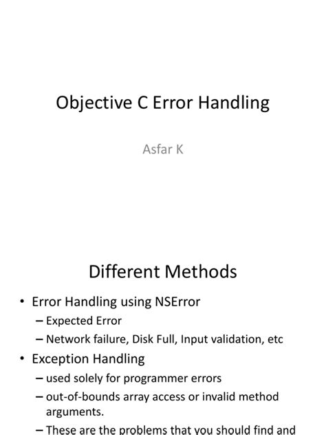 Objective C Error Handling Pdf Software Development Areas Of Objective C Error Handling Pdf Software Development Areas Of