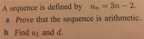 Solved A Sequence Is Defined By U N N Prove That The Chegg