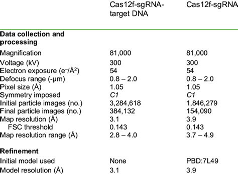 Cryo Em Data Collection Refinement And Validation Statistics