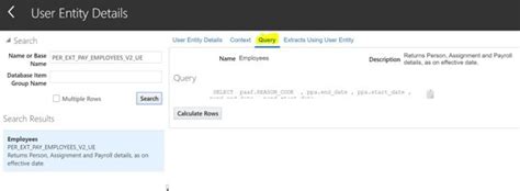 identifying value of dbi item in oracle hcm cloud application