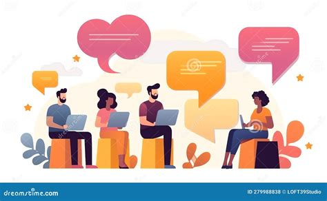 Generative Ai People Communicating With Speech Stock Illustration Illustration Of Meetup