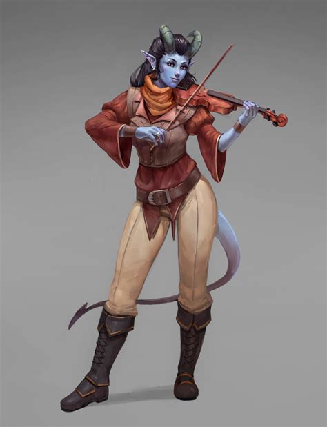 Artstation Tiefling Bard Tiefling Bard Tiefling Female Character