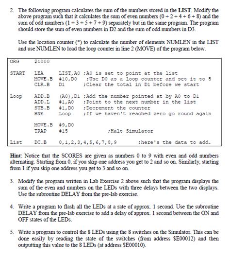 Solved The Following Program Calculates The Sum Of The