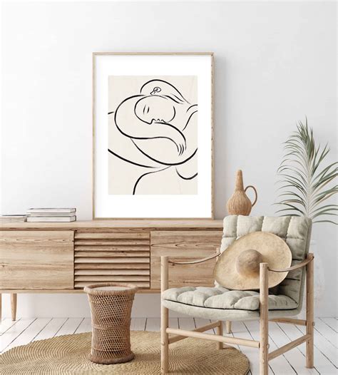 Picasso One Line Drawing Printable Wall Art Picasso Art Etsy Uk