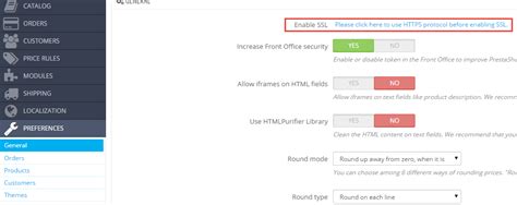 Enabling SSL In Prestashop