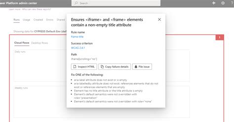 Accessibility Issue For Iframe Of Powerbi Ensure Microsoft