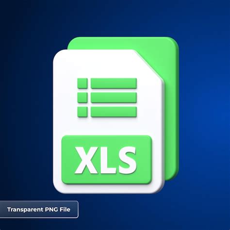 Premium Psd Xls Format File 3d Icon