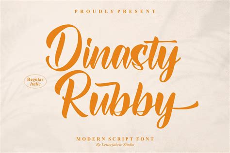 Dinasty Rubby Modern Script Font Letterena Studios