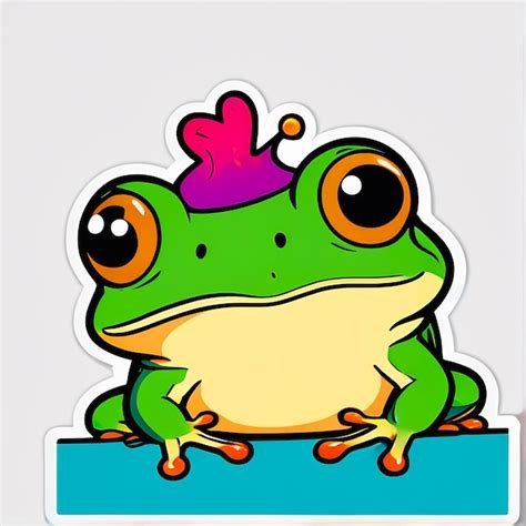 Premium Photo Cute Frog Stickers Cartoon 3d Frogs Cartoon