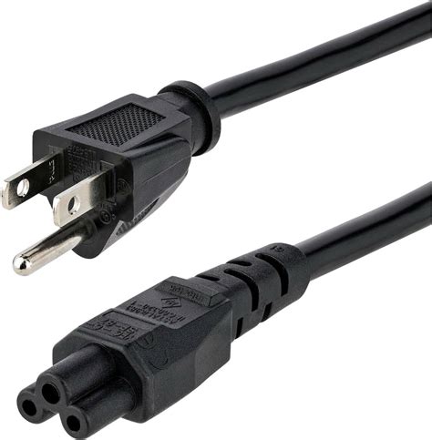 Amazon Com StarTech Com 10ft 3m Laptop Power Cord NEMA5 15P To C5 Mickey Mouse 10A 125V