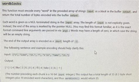 Solved This Function Must Encode Every Word In The