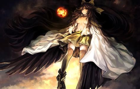 Wallpaper Eyes Girl Lights Balls Wings Art Sphere Reiu Equipment