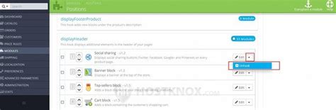 hostknox prestashop 1 5 1 6 module positions tutorial