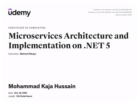 Microservices Architect Dotnet5 Mohammed Kaja Hussain