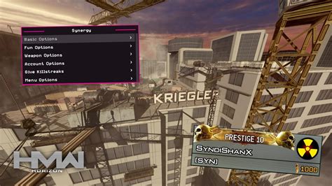 Horizon MW Synergy GSC Mod Menu Unlock All Rainbow Classes YouTube