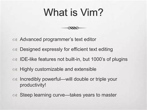 Introduction To Vim Pptx Operating Systems Computer Software And Applications