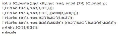 Bcd Counter Verilog Code Using T Flipflop Plz Help