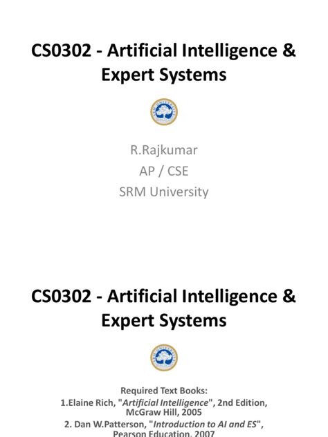 Introduction To Artificial Intelligence Expert Systems Pdf Knowledge Representation And