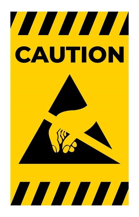 Caution Electrostatic Sensitive Device Esd Symbol Sign 2315132 Vector Art At Vecteezy
