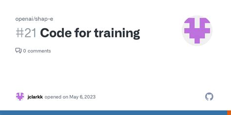 Code For Training Issue Openai Shap E GitHub