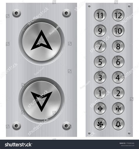 Elevator Buttons Panel Call Buttons Building Stock Vector Royalty Free 1759085486 Shutterstock