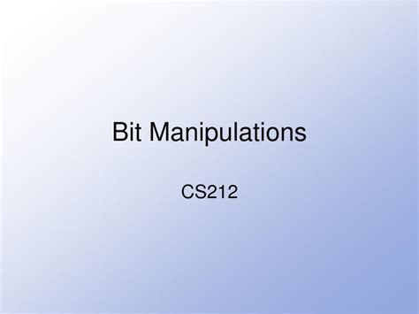 ppt bit manipulations powerpoint presentation free download id 7069597