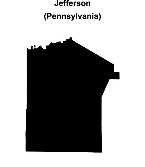 Jefferson County Pennsylvania Blank Outline Map 47449330 Vector Art At