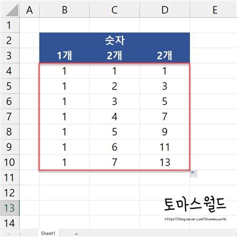 Excel엑셀 자동 채우기 작동 규칙과 사용 방법 네이버 블로그