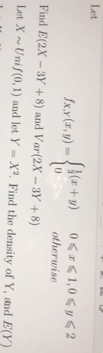 Solved © © In Le 3 Let Fxyx Y 32 Y 0 Vy E