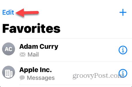 How To Remove Contacts From Favorites On IPhone