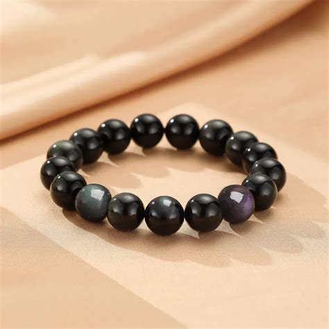 Rainbow Obsidian Bracelet Mysterious Depth