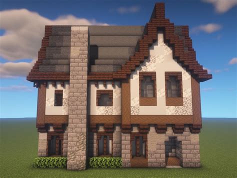 Medieval House In Minecraft With Default Texture Pack And Bsl Shaders