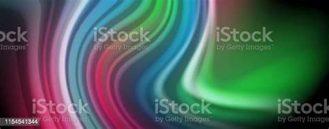 추상 파 라인은 검은 배경에 무지개 스타일의 색상 줄무늬를 액체 프리 젠 테이 션 응용 프로그램 배경 화면 배너 또는 포스터에