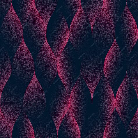 Premium Vector Smooth Wavy Shapes Grid Vector Seamless Pattern Trendy Pink Abstract Background